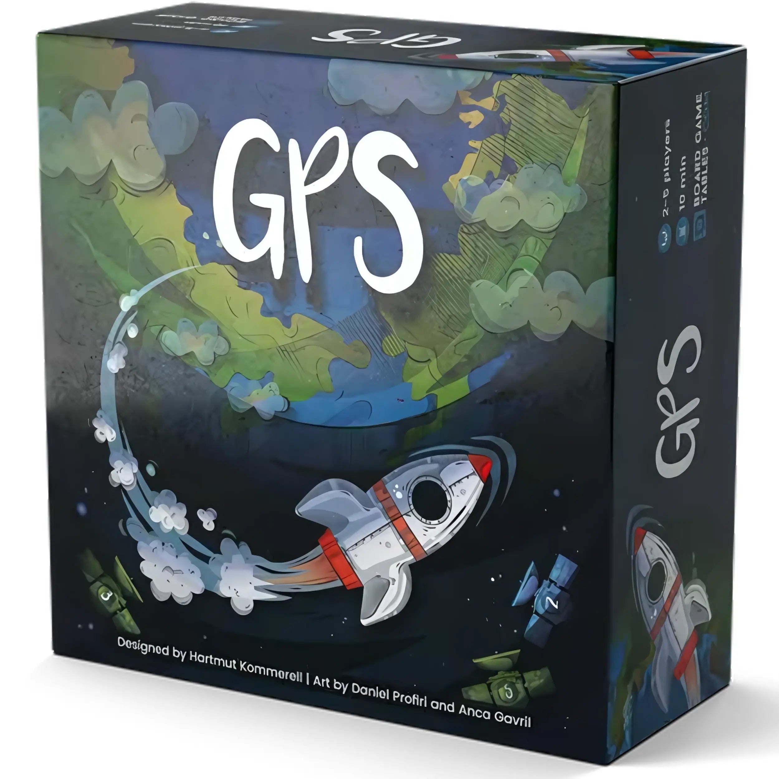 GPS – Family board game with spinner and orbiting satellites – FroGames