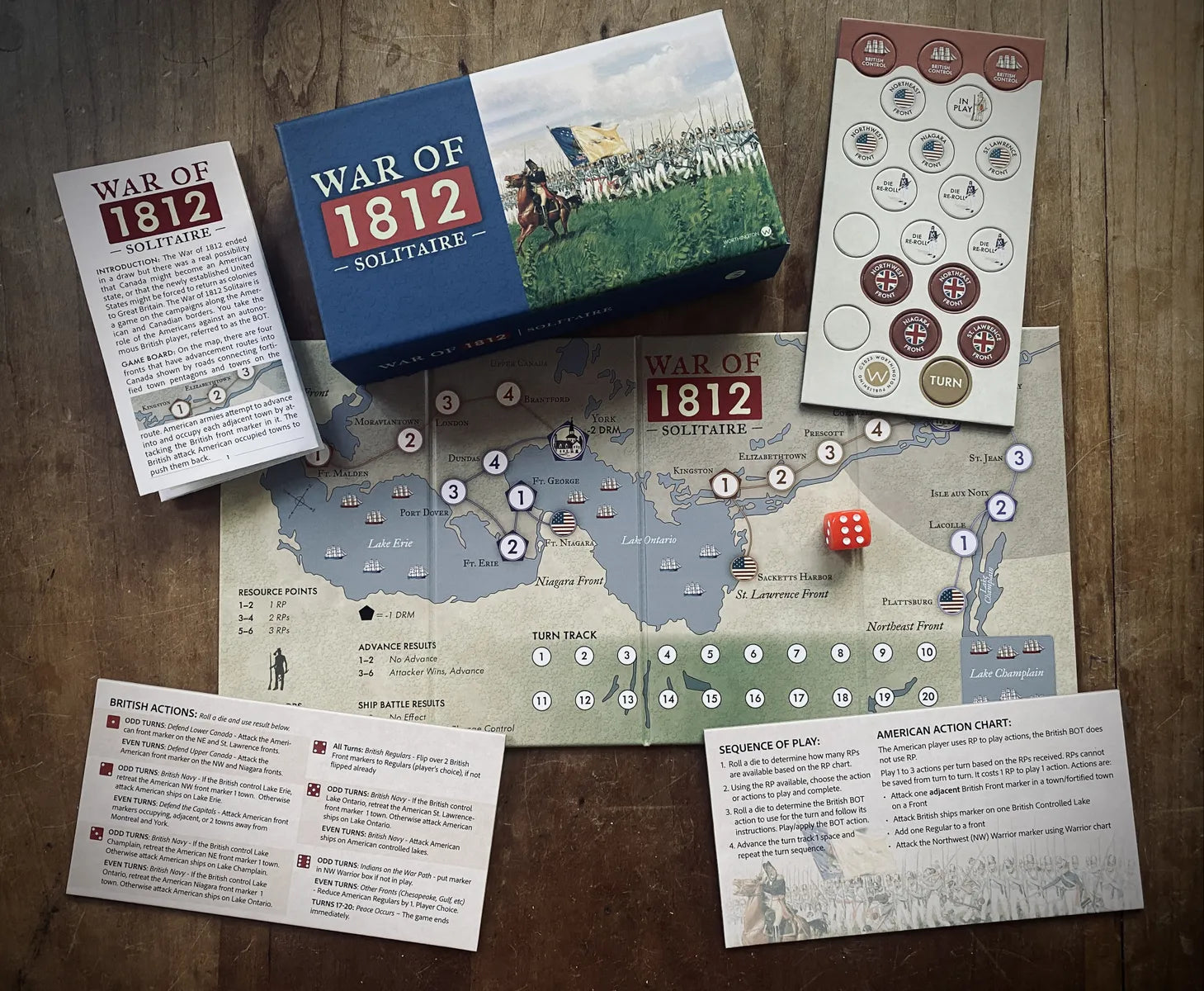 War of 1812 Solitaire – Wargame da viaggio per 1 giocatore – FroGames